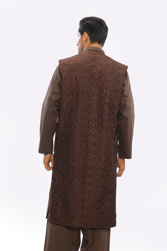 Men Kurta Shalwar & Overcoat set DIG23-06 – Salai